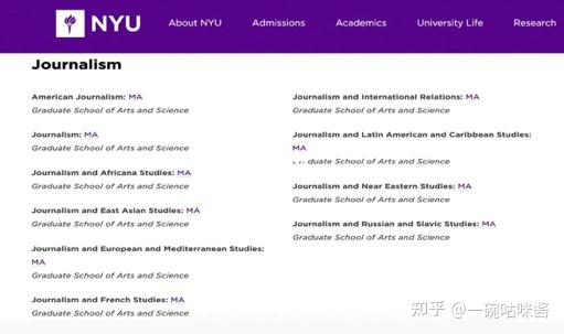 NYU | 纽约大学传媒相关专业超全整理 - 知乎