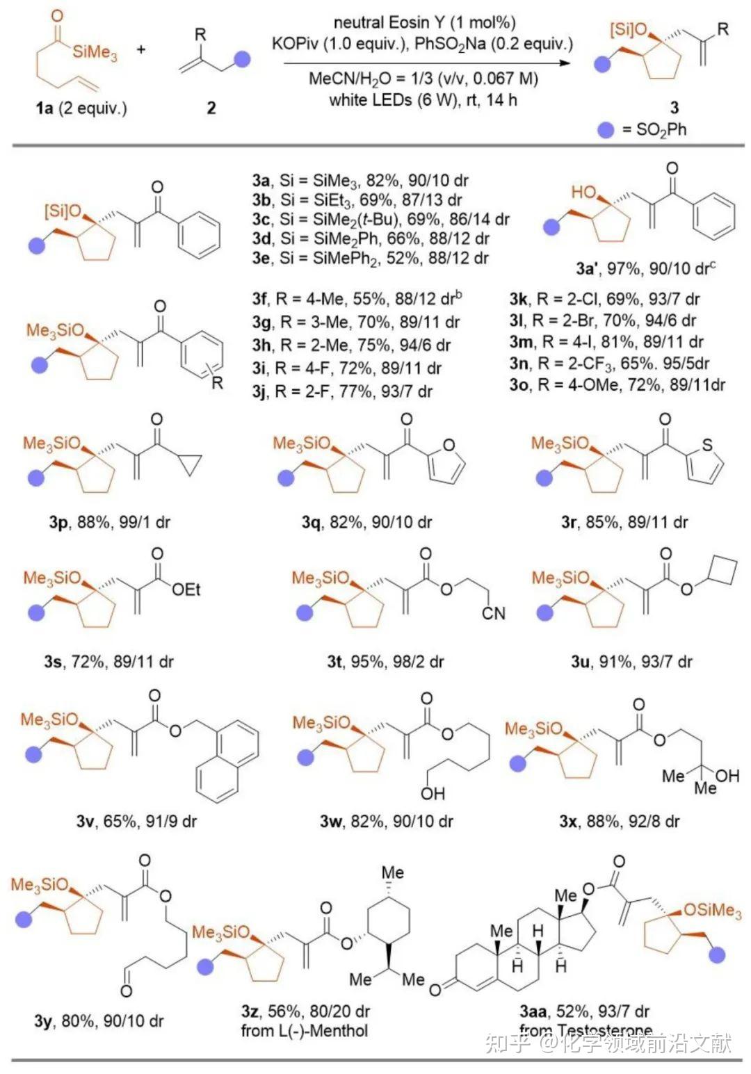 武汉大学沈晓课题组Nat. Commun.：“无效能量转移催化”促进烯烃取代的酰基硅烷与烯丙基砜的串联环化反应 - 知乎