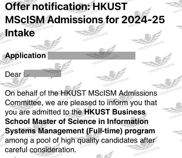 2024 VH Offer |三枚港三offer！CUHK MScISTM、CUHK BA、HKUST MScISM获录！ - 知乎