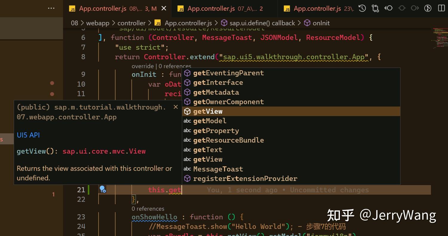 Sap Ui5 本地开发如何实现 Xml 和 Javascript 代码的自动完成和嵌入式 Api 文档自动显示 知乎