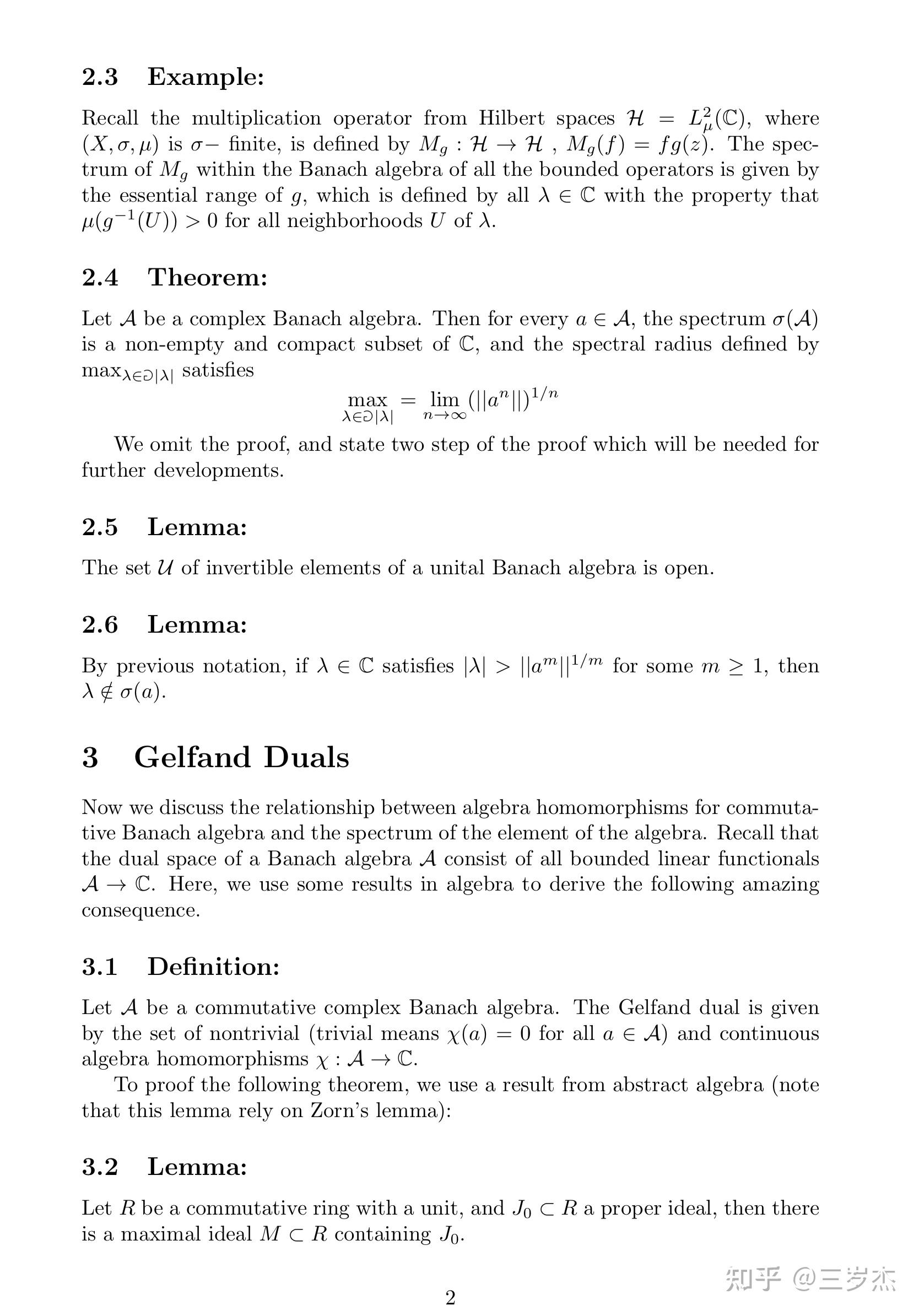 6 Banach Algebra Gelfand Transform 6 Banach Algebra Gelfand Transform