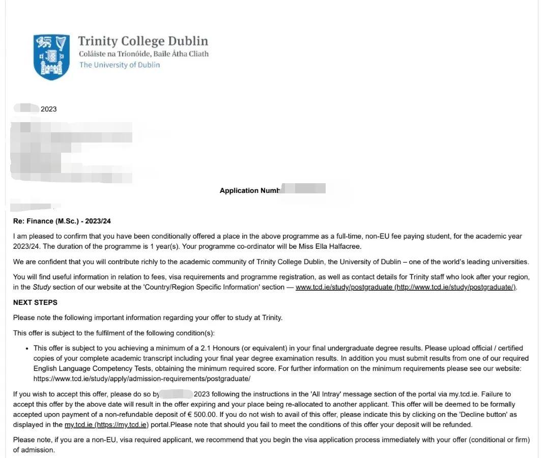 都柏林圣三一最最最新offer雨！TCD独家申请经验教你逆袭！ - 知乎