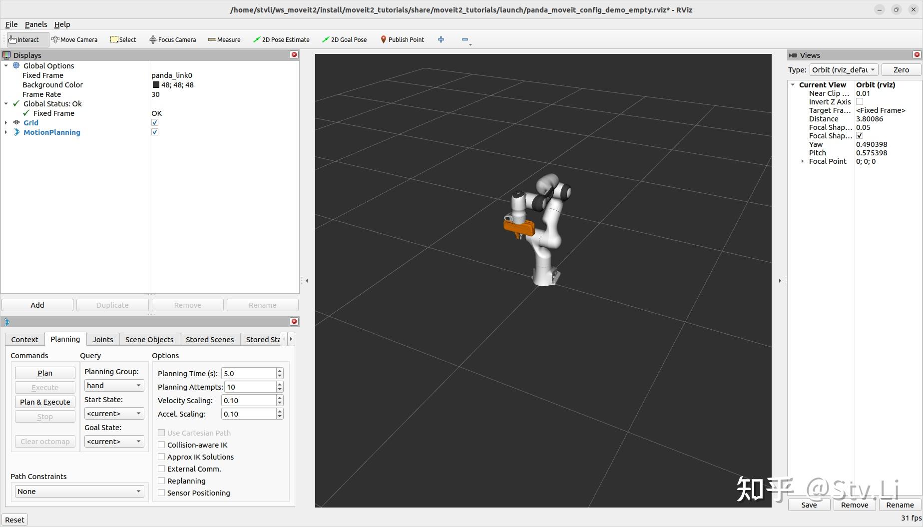 【学习笔记】ROS2纯小白 - MoveIt!（humble）安装、初识与C++实现运动规划 - 知乎