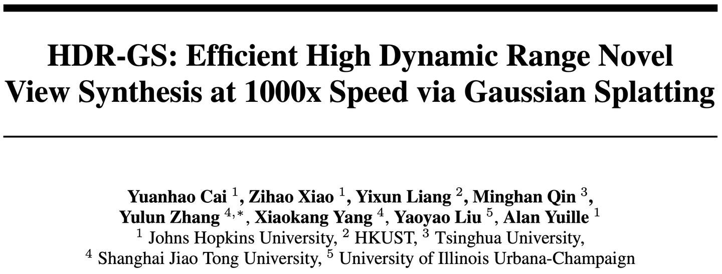 [NeurIPS 2024] JHU 提出首个可渲染 HDR 场景的 3DGS - 知乎