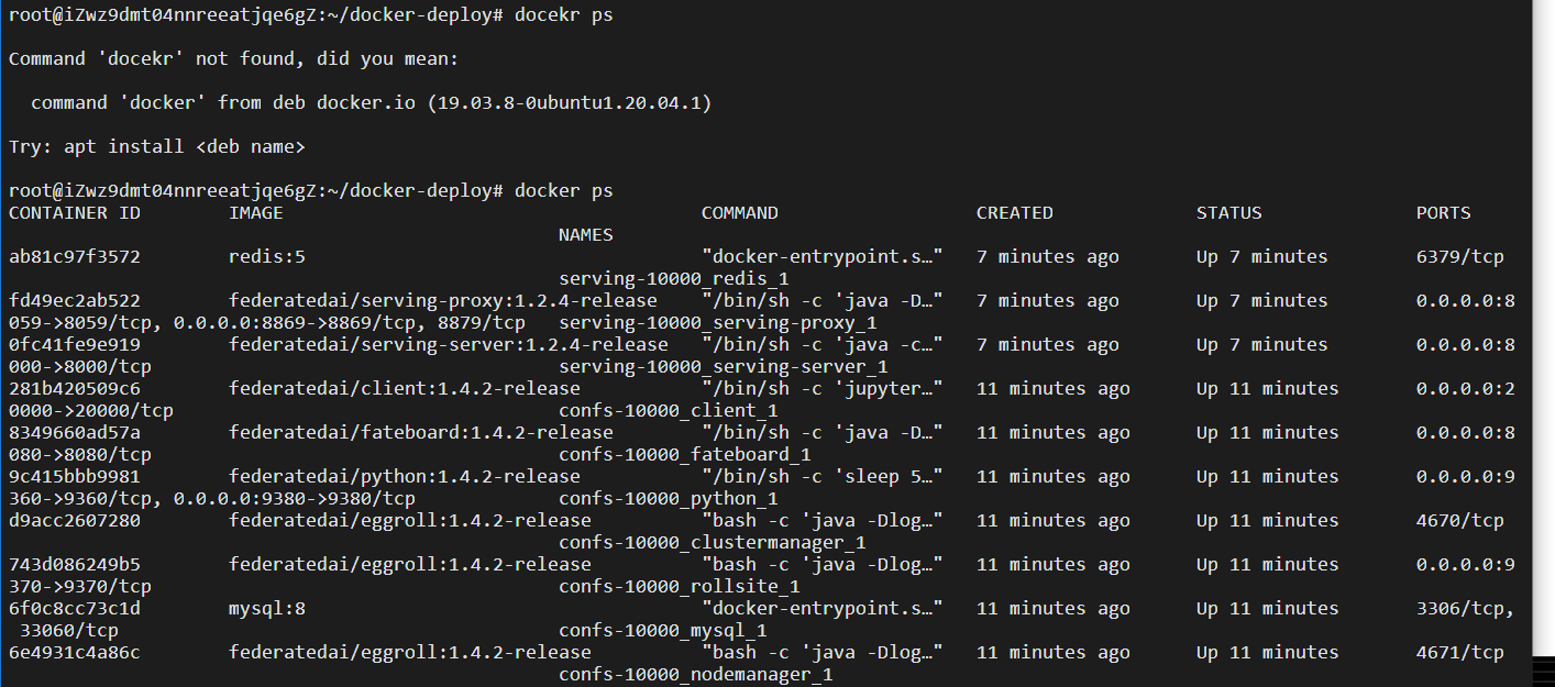 联邦学习KubeFATE +Docker Compose的部署及测试（新手篇） - 知乎