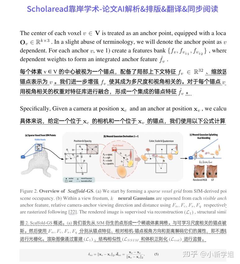 解读CVPR2024-3DGS论文分享|Scaffold-GS: Structured 3D Gaussians for View-Adaptive Rendering - 知乎