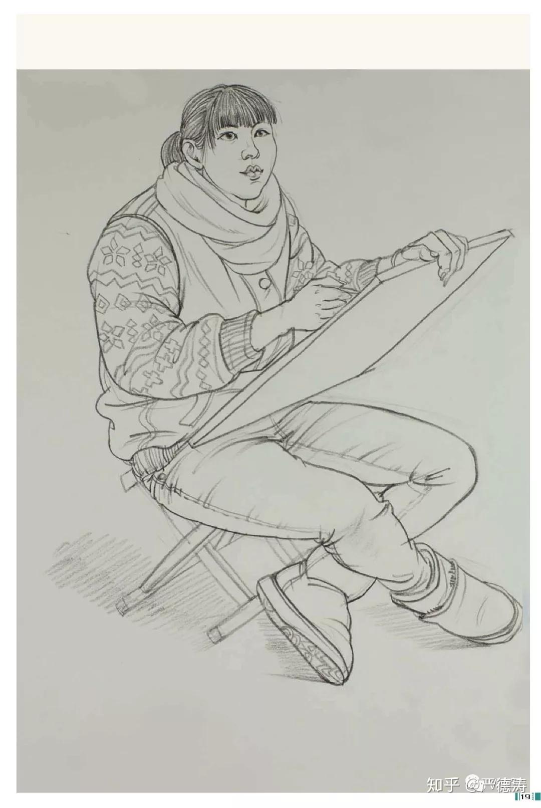 速写 | 线性速写人物动态临摹参考素材图片 - 知乎