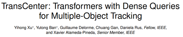 CVPR2021 | TransCenter: transformer用于多目标跟踪算法 - 知乎
