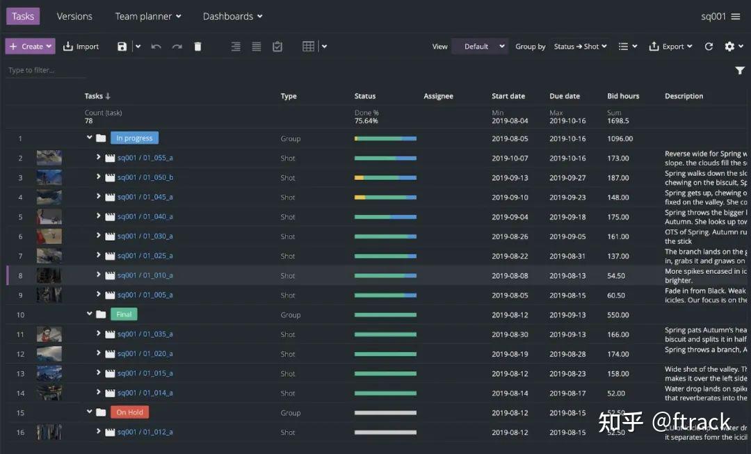 ftrack Studio 又大更啦！基于Id导入数据、更灵活的分组依据.. - 知乎