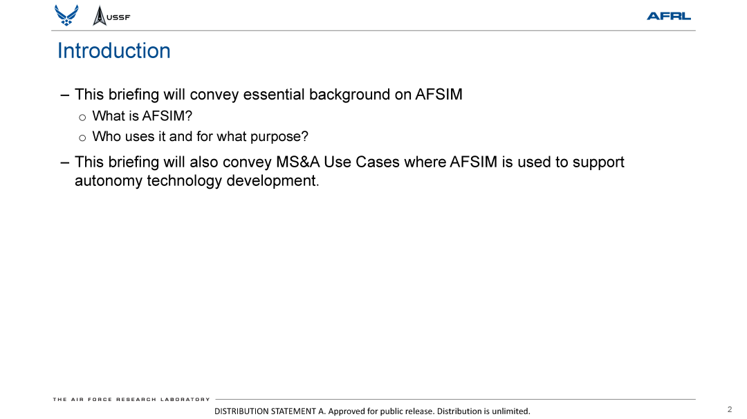 美国空军《仿真、集成和建模的高级框架（AFSIM）》10页slides - 知乎