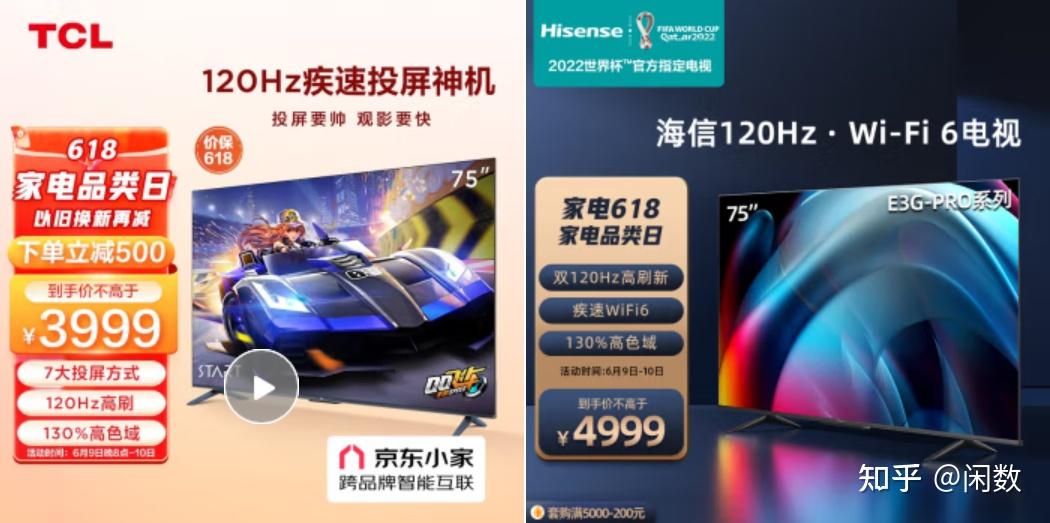 618活动差价1000元，75英寸TCL V8E和海信E3G-Pro谁更值？ - 知乎
