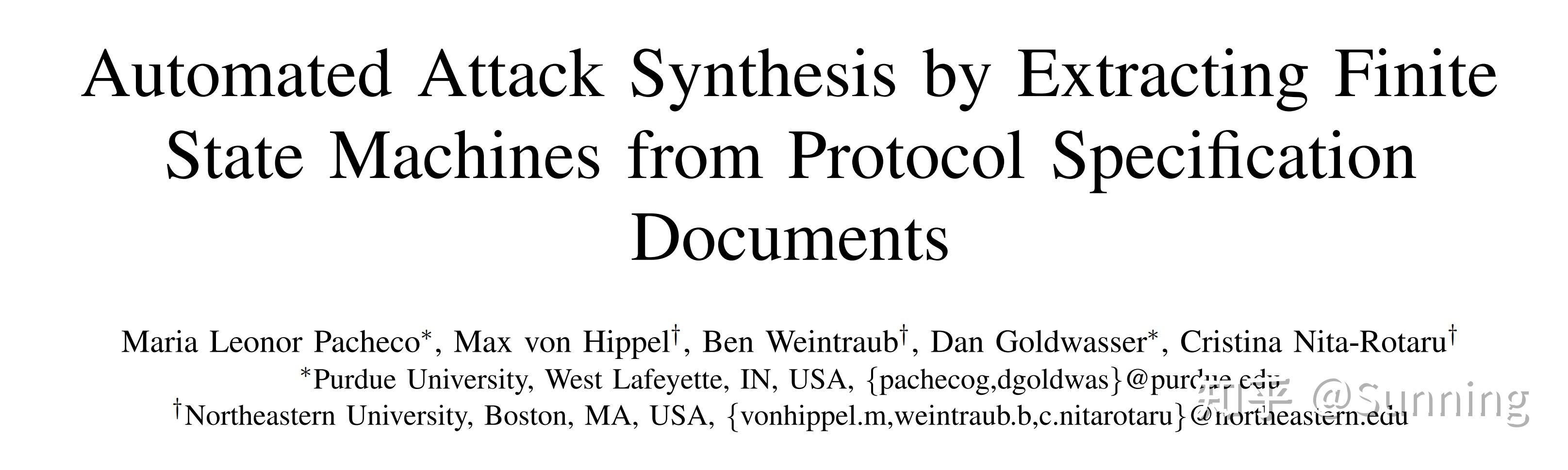 从协议规范文档中提取有限状态机的自动攻击综合 - 知乎