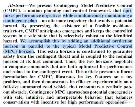 Contingency Model Predictive Control for Linear Time-Varying Systems - 知乎