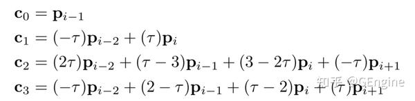 Cubic Catmull–Rom interpolation - 知乎