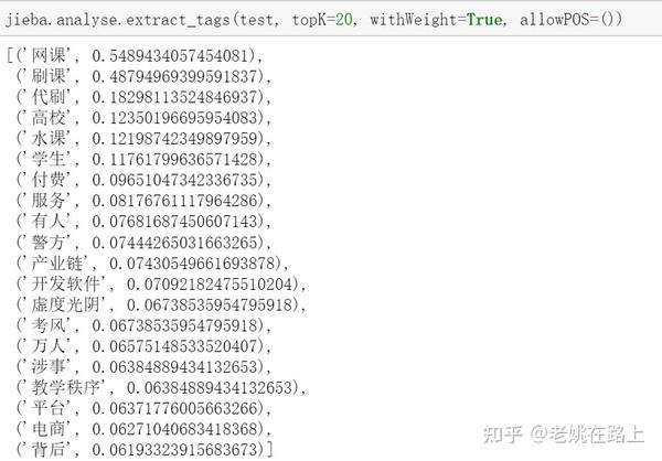 利用python的jieba库进行分词，词频统计，关键词提取和词性标记 - 知乎