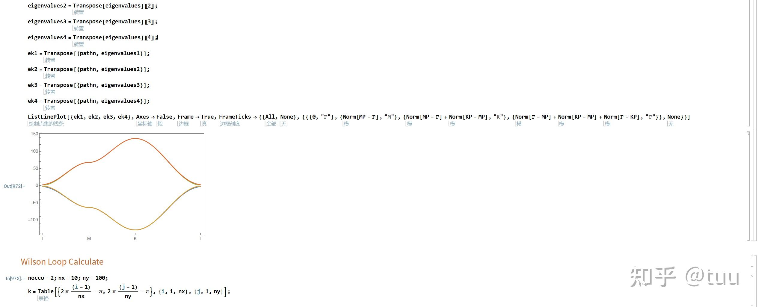 Wilson Loop计算Wannier Function Center演化并确定Z_2不变量(BHZ model & Kane Mele model)(Mathematica/Matlab ...