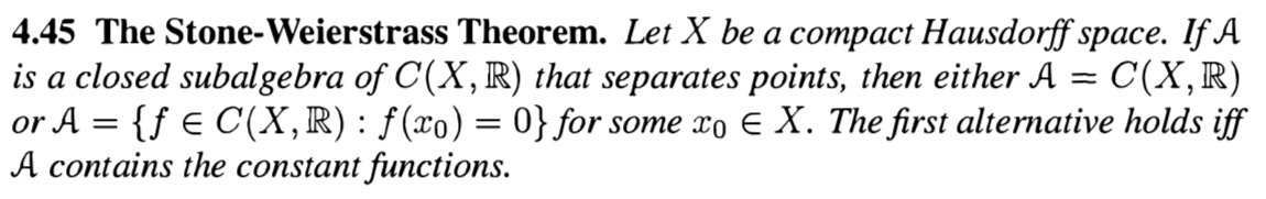实分析笔记 §4.7 点集拓扑-STONE-WEIERSTRASS定理 - 知乎
