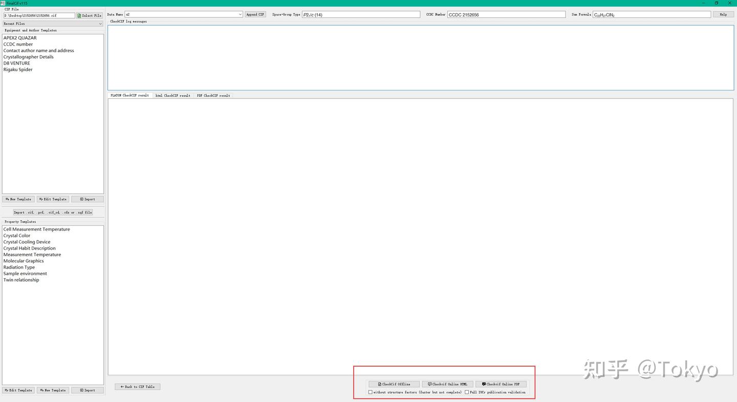晶体数据CIF验证报告 - 知乎