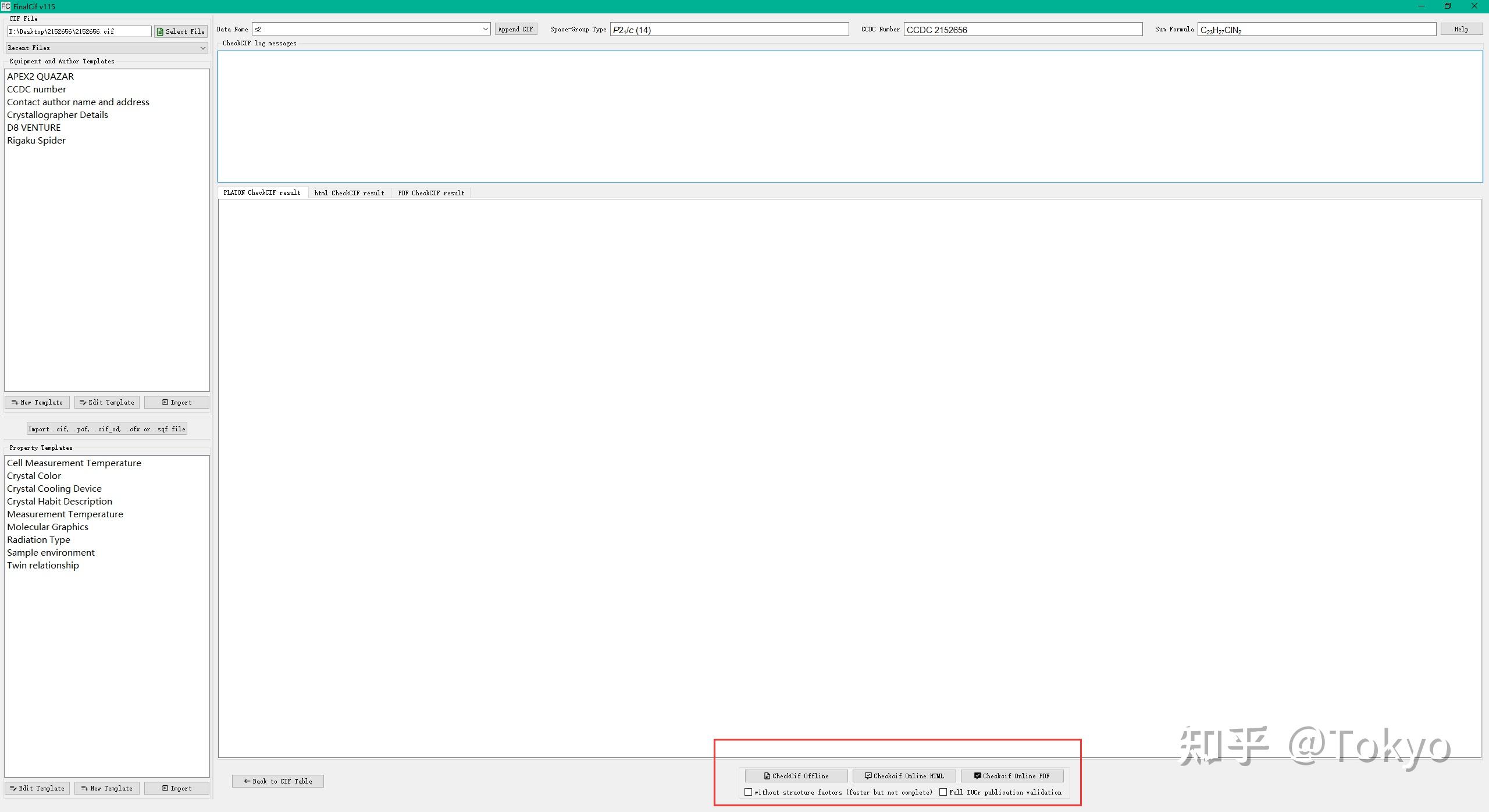 晶体数据CIF验证报告 - 知乎