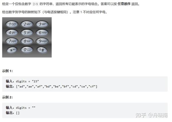算法第七十题:电话号码的字母组合,回溯,leetcode编号17,数组题,难度中等 知乎