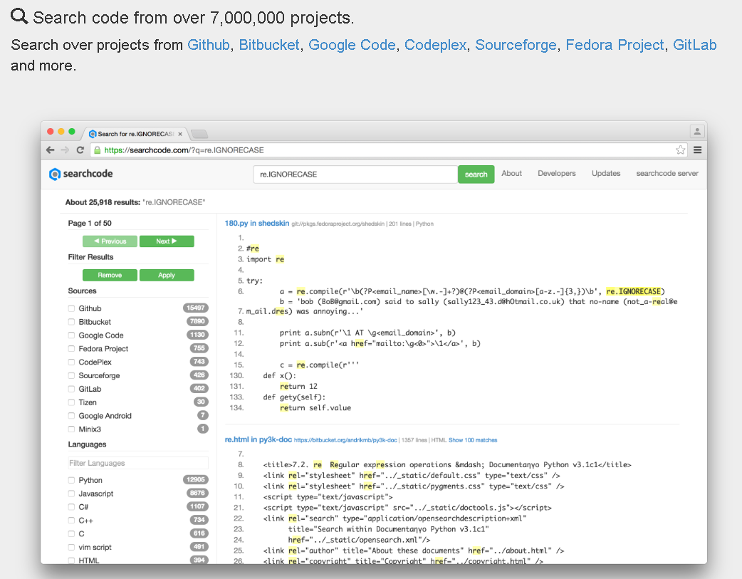 酷站推荐 - searchcode.com - 700万项目200亿行源代码搜索引擎 - 知乎
