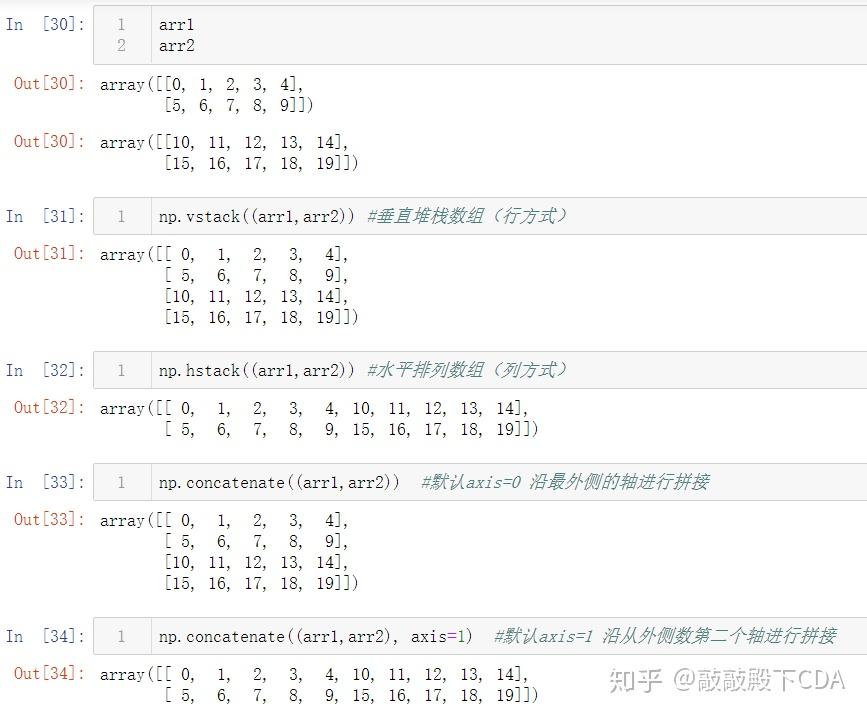 Numpy数组的各种拼接方法stack和vstackhstackconcatenate 知乎