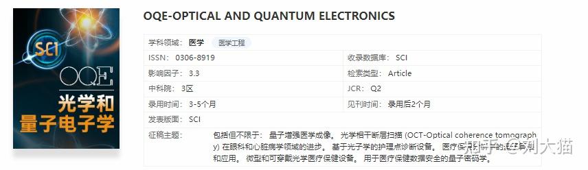 OQE-OPTICAL AND QUANTUM ELECTRONICS - 知乎