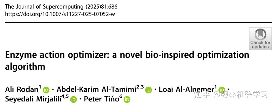 酶作用优化算法(EAO)-2025年4月SCI新算法-公式原理详解与性能测评 Matlab代码免费获取 - 知乎