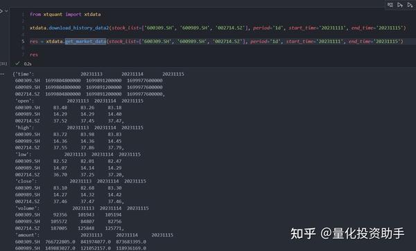 【miniQMT实盘量化3】获取历史行情数据 - 知乎