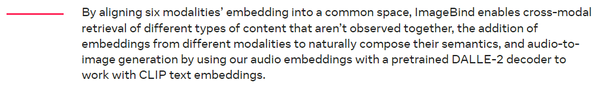 Meta刚发布了ImageBind，一个跨六种模态的整体化人工智能模型，这是对它的详细分析 - 知乎