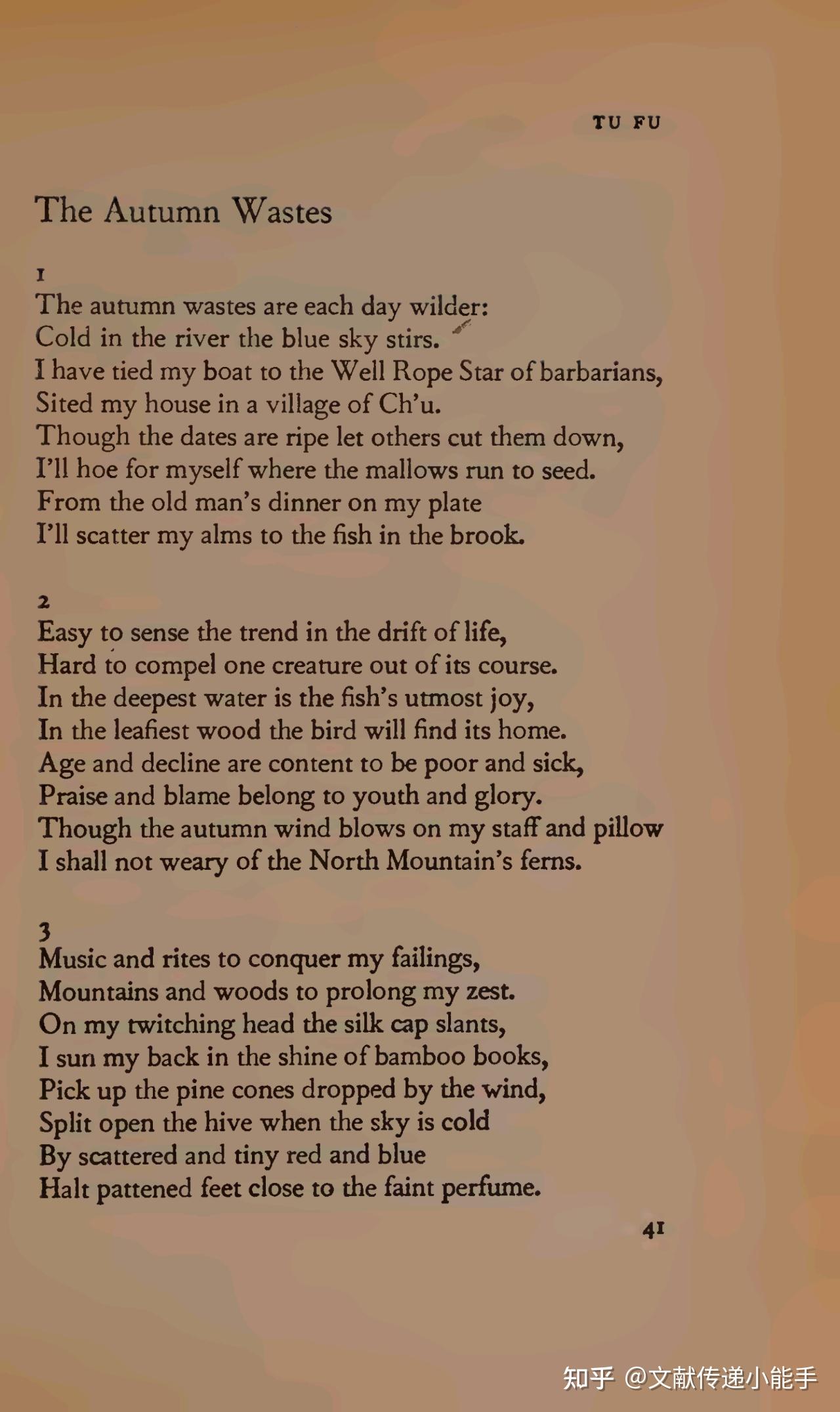 晚唐诗选,英译本,英文版,葛瑞汉译,Poems of the Late Tang trsns by A. C. Graham - 知乎