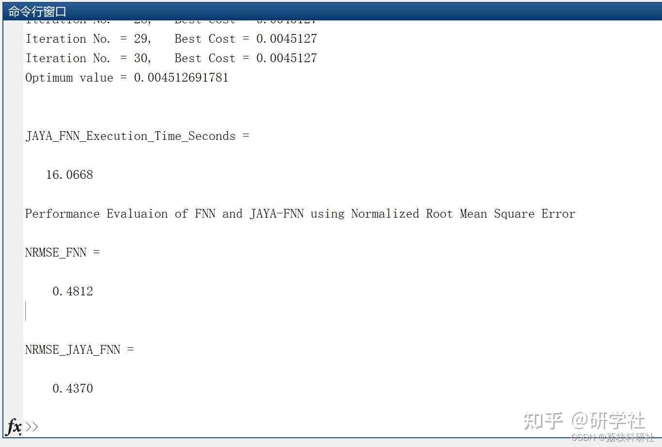 基于Jaya优化JAYA前馈神经网络FNN研究（Matlab代码实现） - 知乎