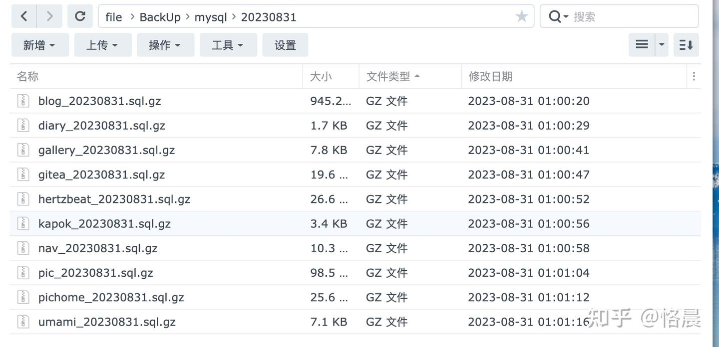 群晖Nas定期备份Docker中的mysql数据库 - 知乎
