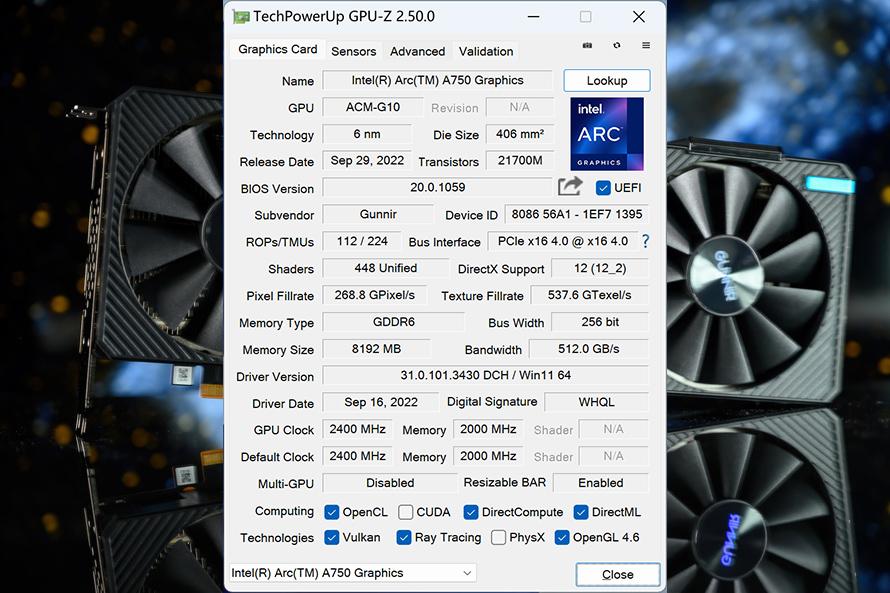 GUNNIR英特尔Arc A770、A750评测：游戏不过不失 生产力有惊喜 - 知乎