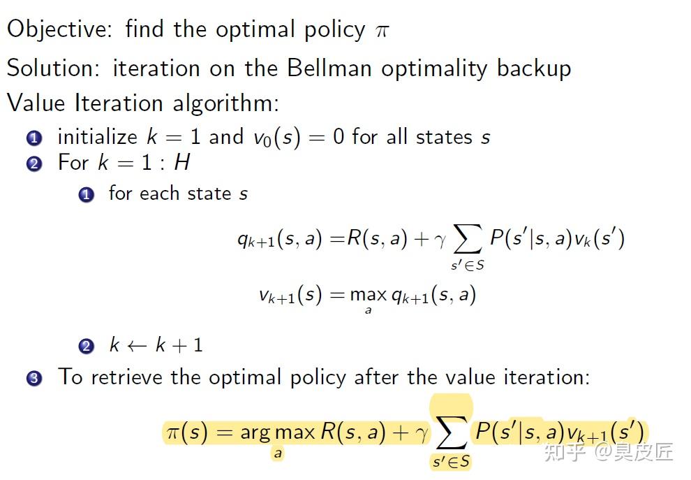 第三章 Policy Iteration 和value Iteration 知乎 