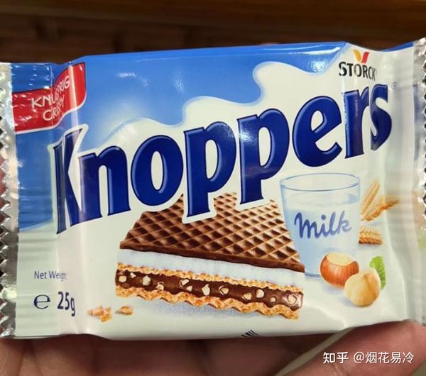【最好吃的威化】德国Knoppers牛奶榛子巧克力威化饼干！五重酥脆体验感，超级棒！！！ - 知乎
