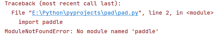 ModuleNotFoundError: No module named 'paddle'的问题 - 知乎