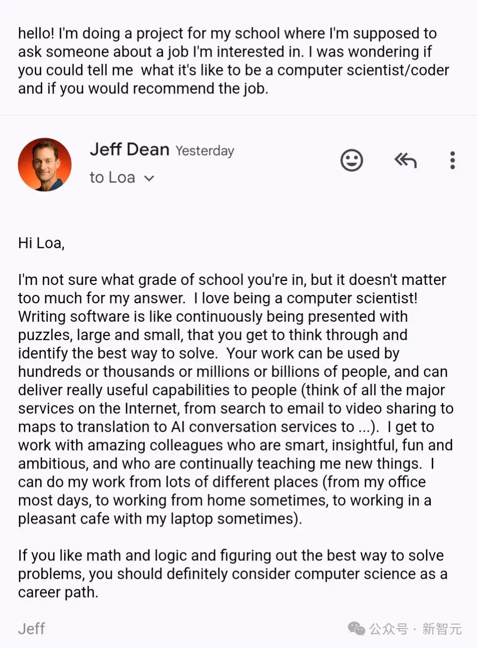 Jeff Dean亲授职业秘籍，力荐计算机！编码改变全世界 - 知乎
