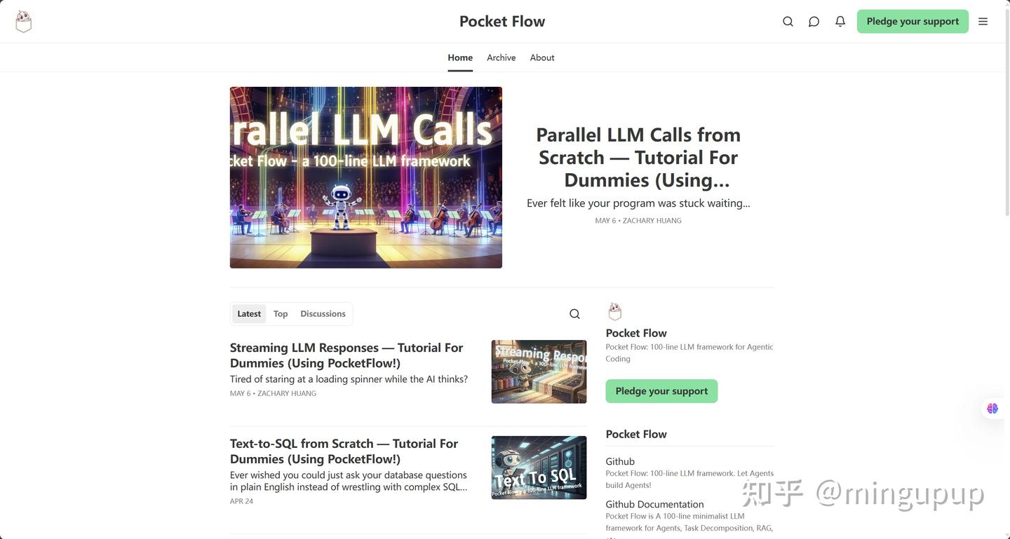 “Pocket Flow，一个仅用 100 行代码实现的 LLM 框架” - 知乎