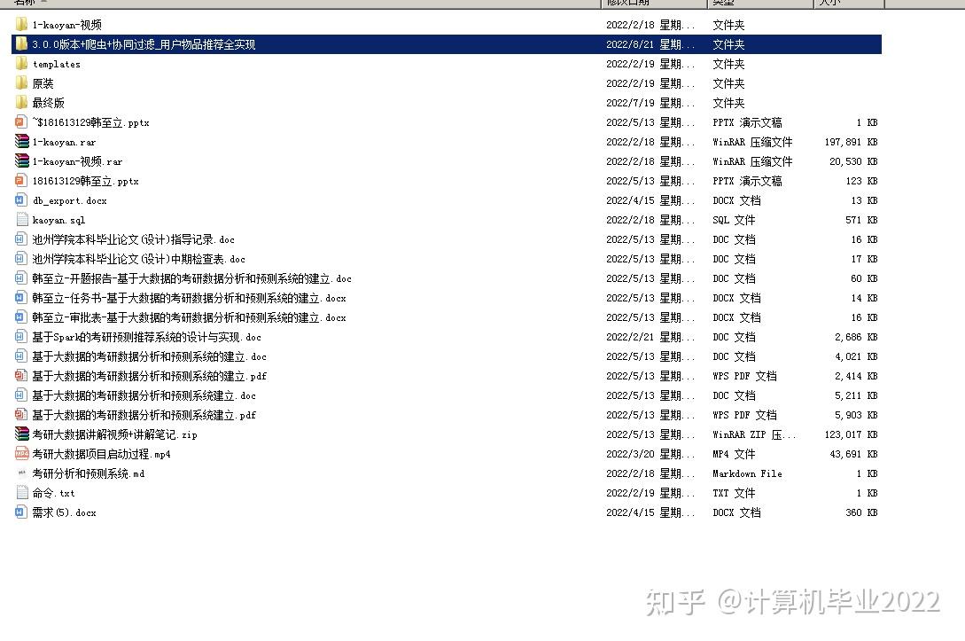 计算机毕业设计之pythonsparkflink考研测与推荐系统 考研大数据分析 考研推荐系统 考研预测系统 考研数据分析可视化 知乎