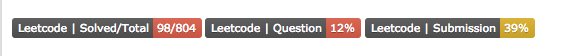 一个展示 leetcode 通过情况(做过的题目数，提交通过率等)的 badge - 知乎