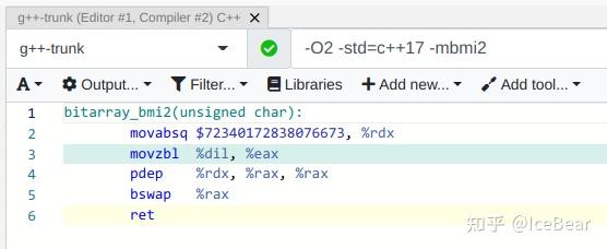 论整数转 bool array 的高效实现 - 知乎