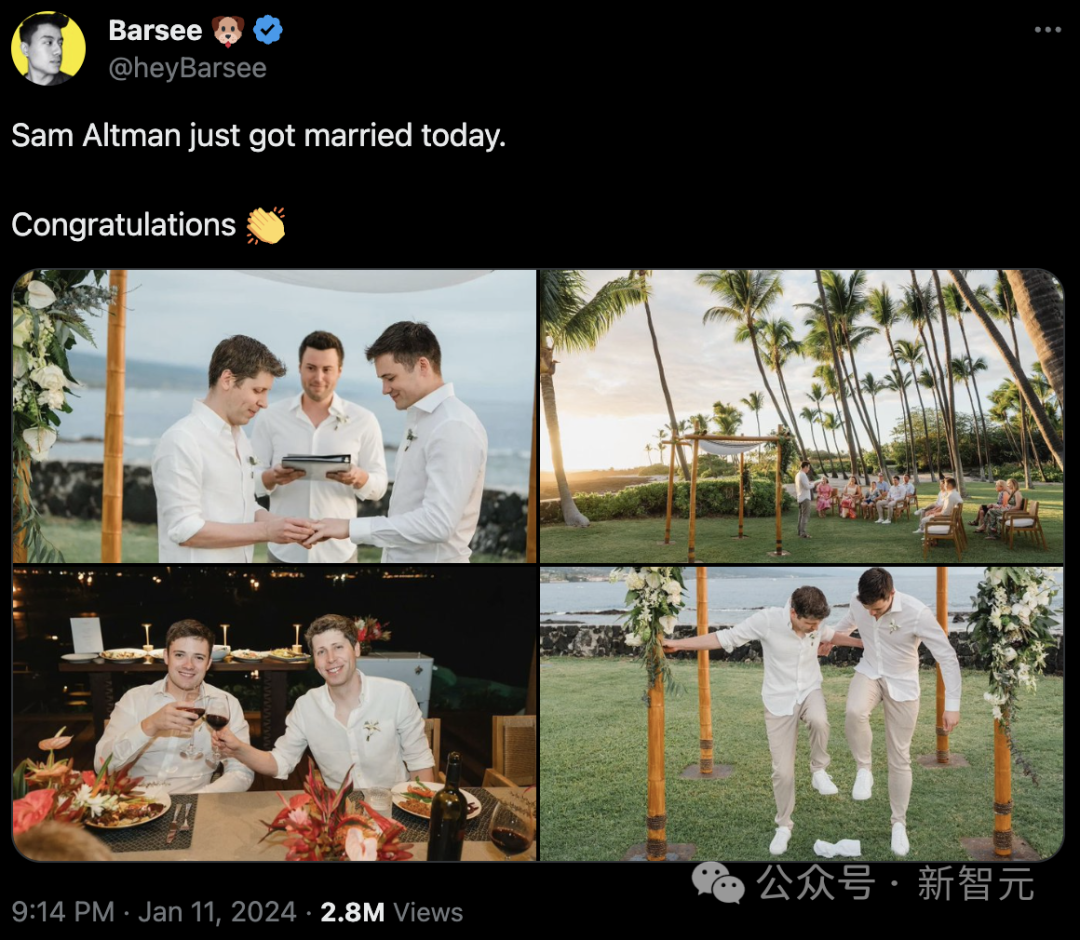 Sam Altman结婚了！和男友低调举行婚礼，两人希望尽快生孩子 - 知乎