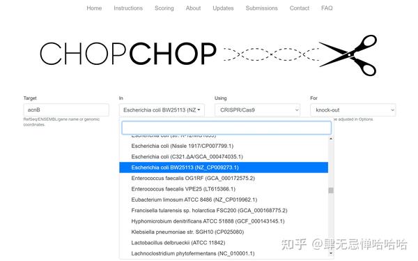 CHOPCHOP网页版设计细菌的sgRNA - 知乎