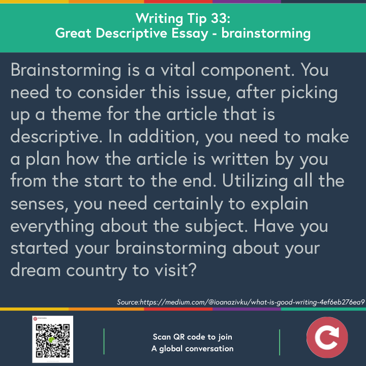 英语写作技巧 33: Great Descriptive Essay - brainstorming - 知乎