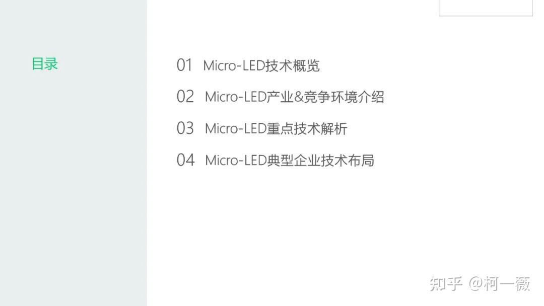 一文详解Micro LED技术及关键组成架构和市场概况（附报告+PPT+书籍） - 知乎
