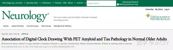 数字画钟测试可以在无症状个体中检测出阿尔茨海默病 - 知乎