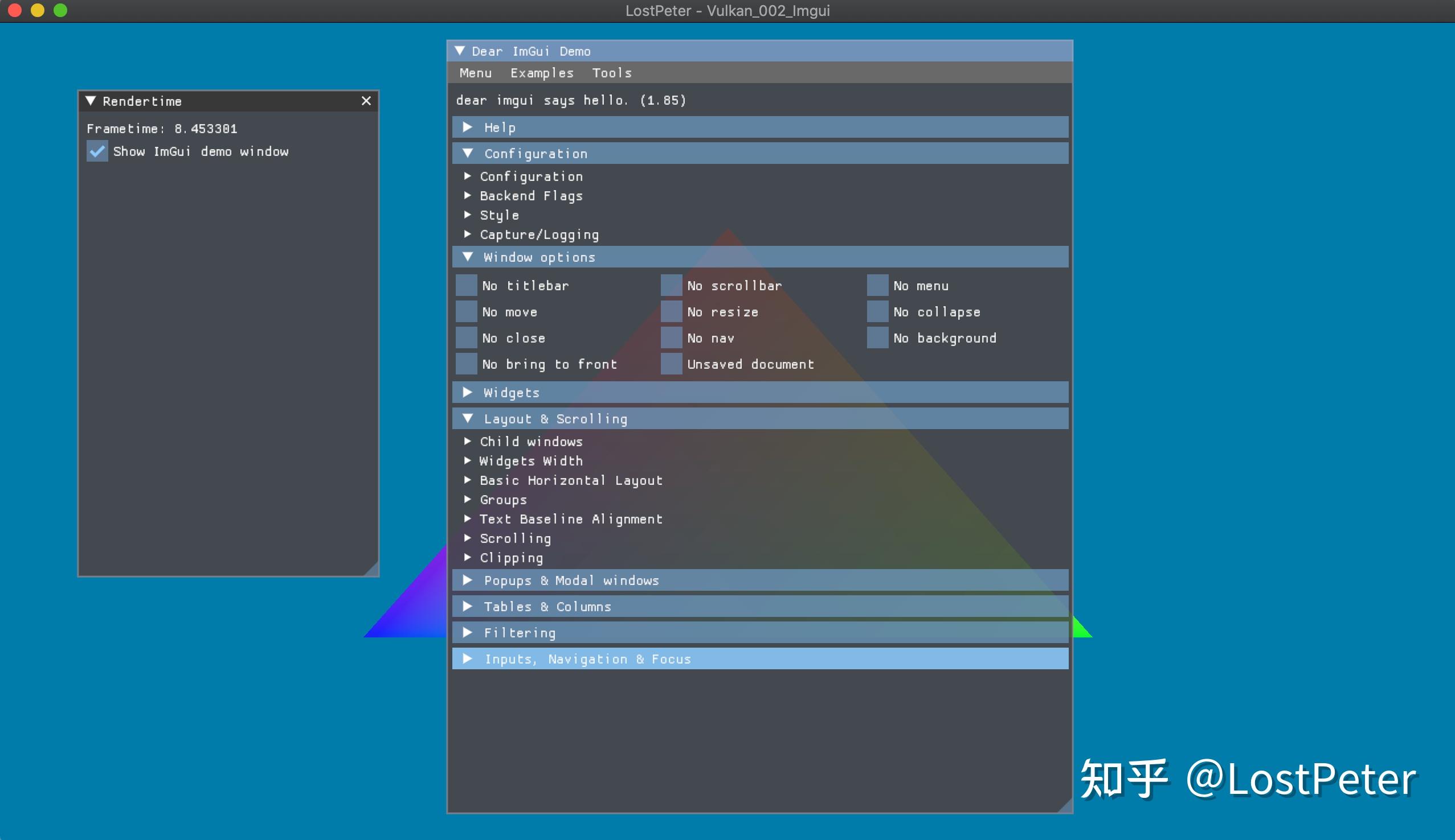 Vulkan学习例子002: vulkan_002_imgui 集成ImGui界面库 - 知乎