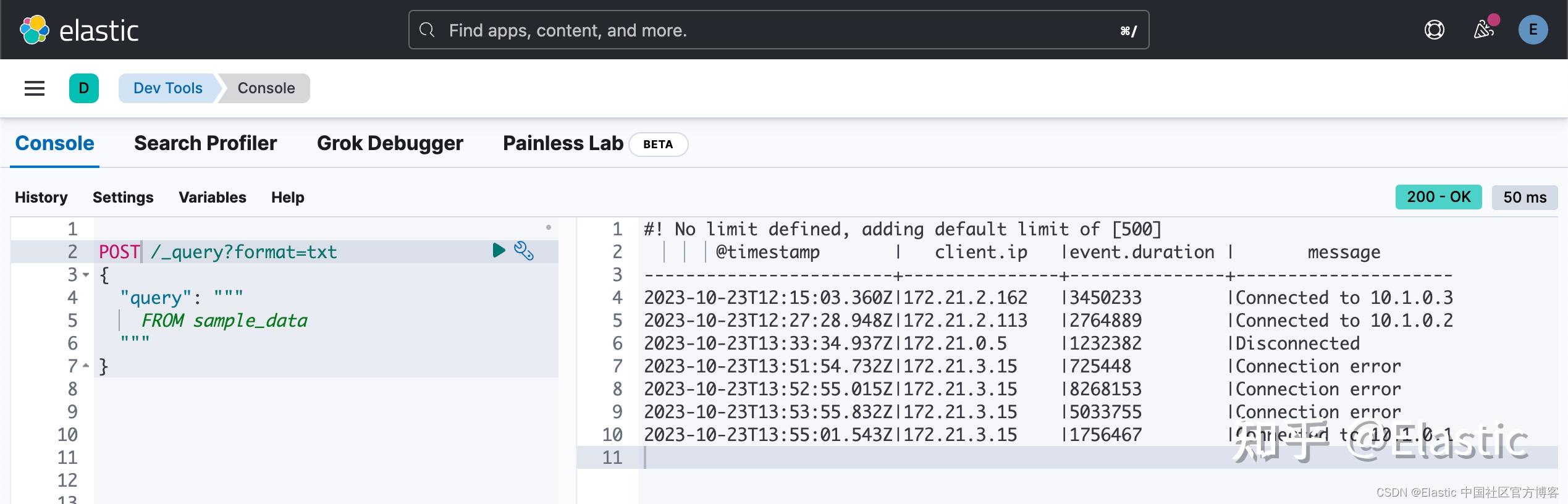 Elasticsearch：ES|QL 快速入门 - 知乎