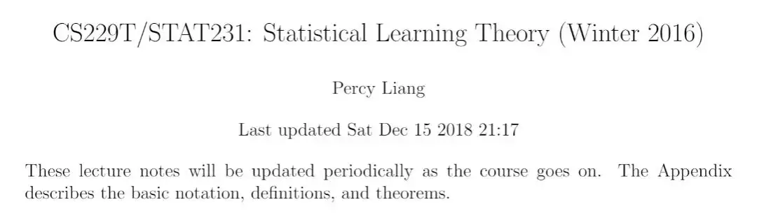 斯坦福统计学习理论笔记：Percy Liang带你搞定「贼难」的理论基础 - 知乎